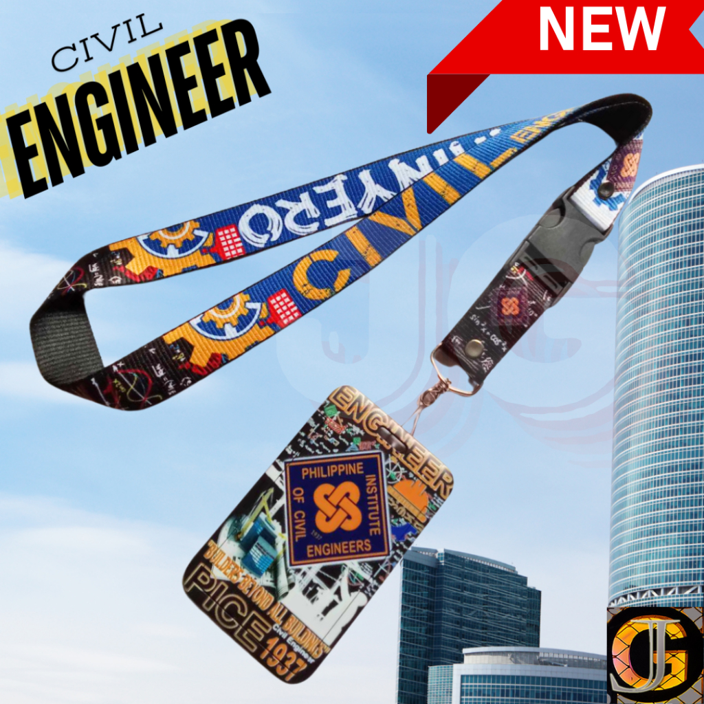 jg LANYARD CE Design Civil Engr Engineer ID PICE Print Lace Holder 1 ...
