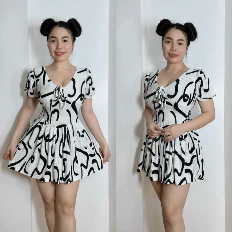 ELEGANTE CHELLA DRESS Bark Crepe Stretch Fabric s FREESIZE Fit Small to ...