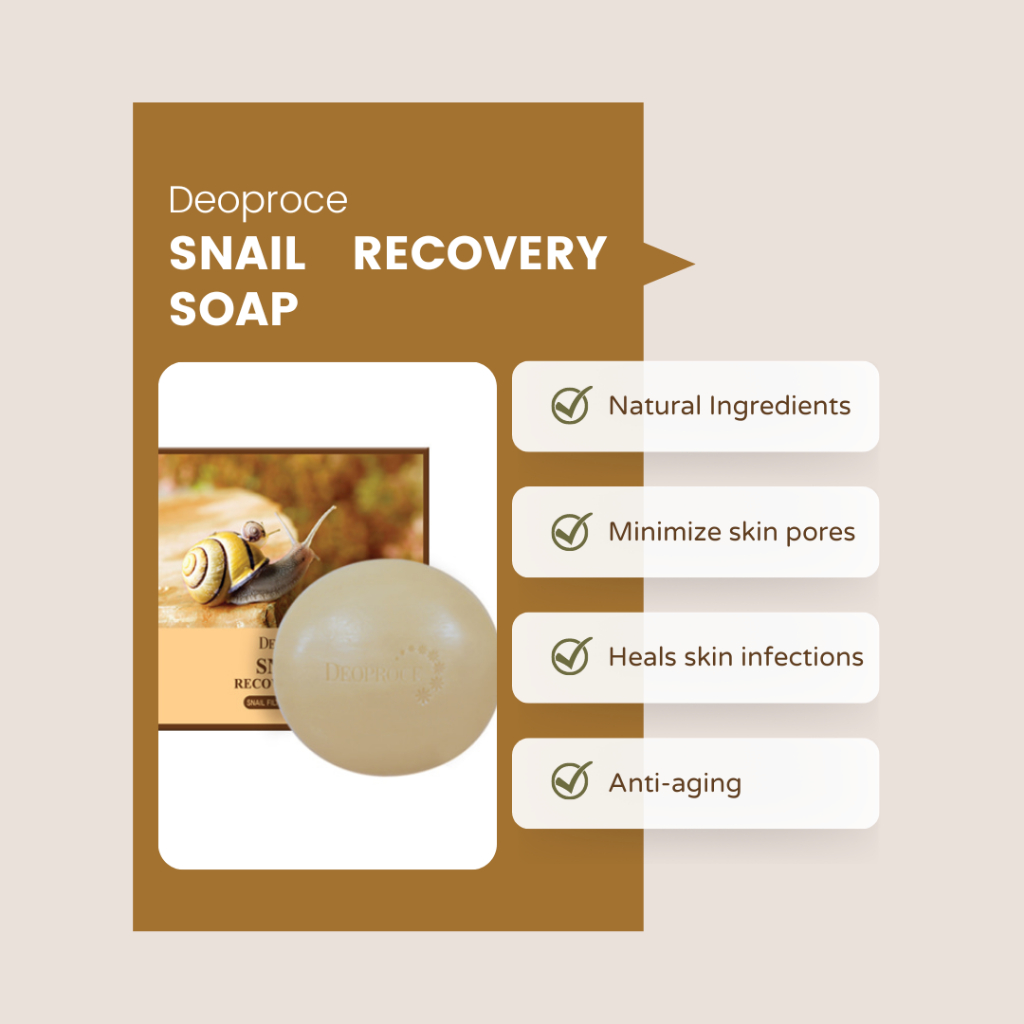 DEOPROCE SNAIL RECOVERY SOAP 100g | Shopee Philippines