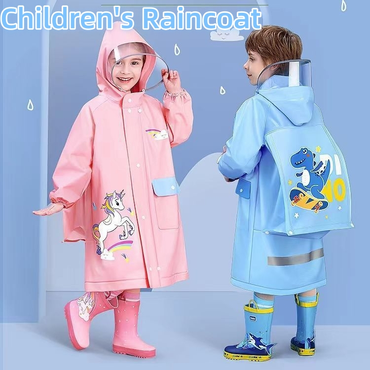 Raincoat for Kids Waterproof Extendable Backpack With Night Eeflective ...