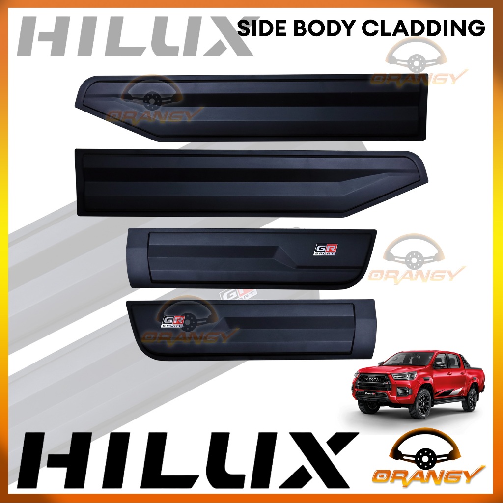 Toyota Hilux / Revo / Conquest 2015 to 2025 GR LOGO Side Body Cladding ...
