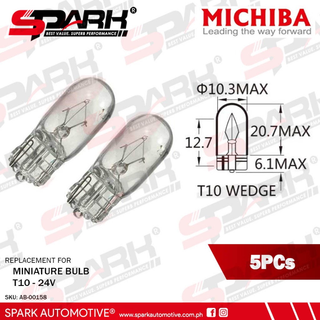 (5 PCS) T10 Miniature Bulb Wedge Bulb 24V for Trucks | Shopee Philippines