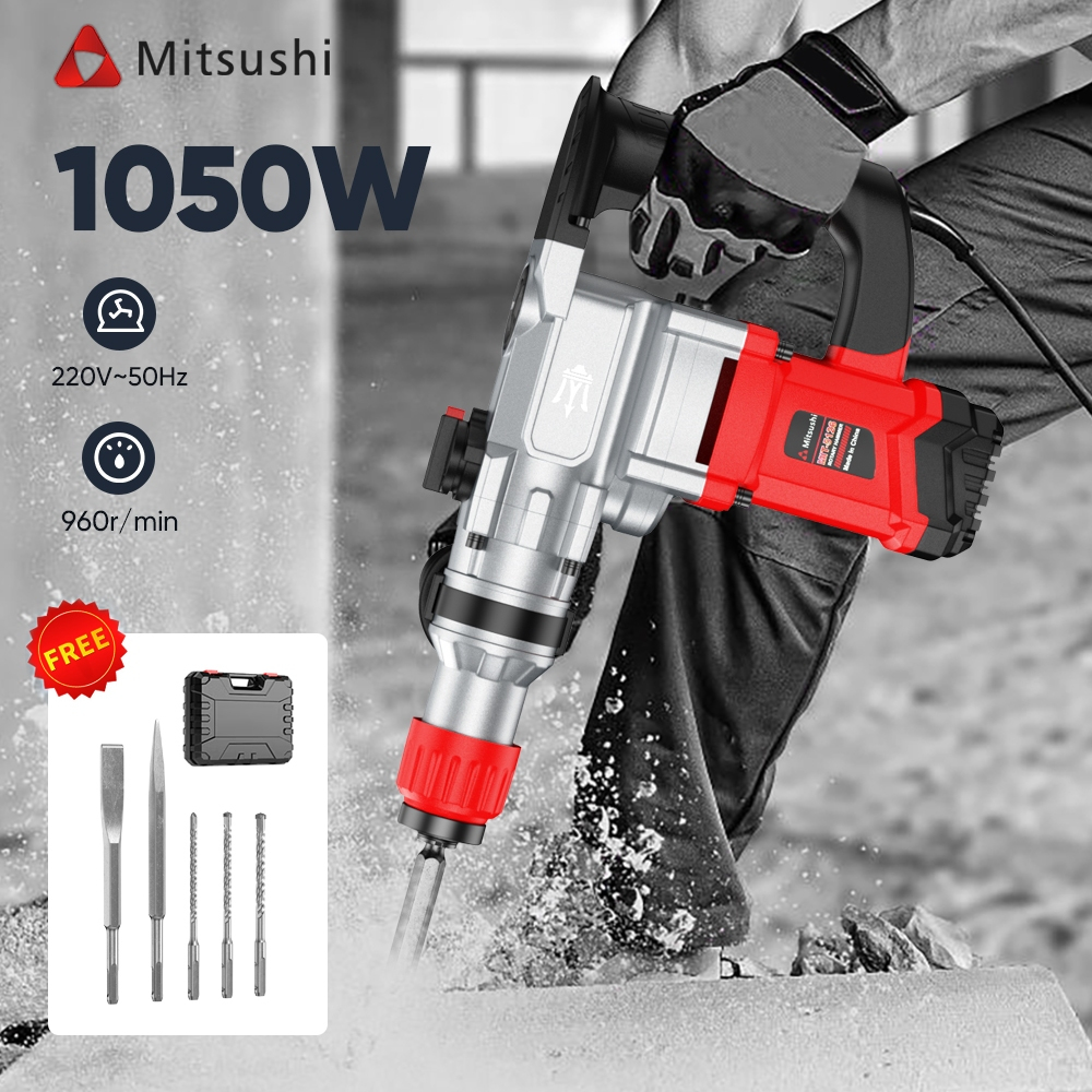 Mitsushi Rotary Hammer Drill Chipping Gun Chipping Jack Hammer 1050W ...