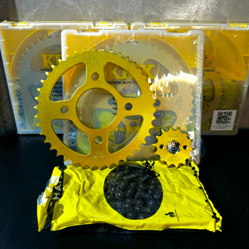 HIGH QUALITY KRX GOLD CHAIN SET / CHAIN AND GOLD SPROCKET SET / TMX ...