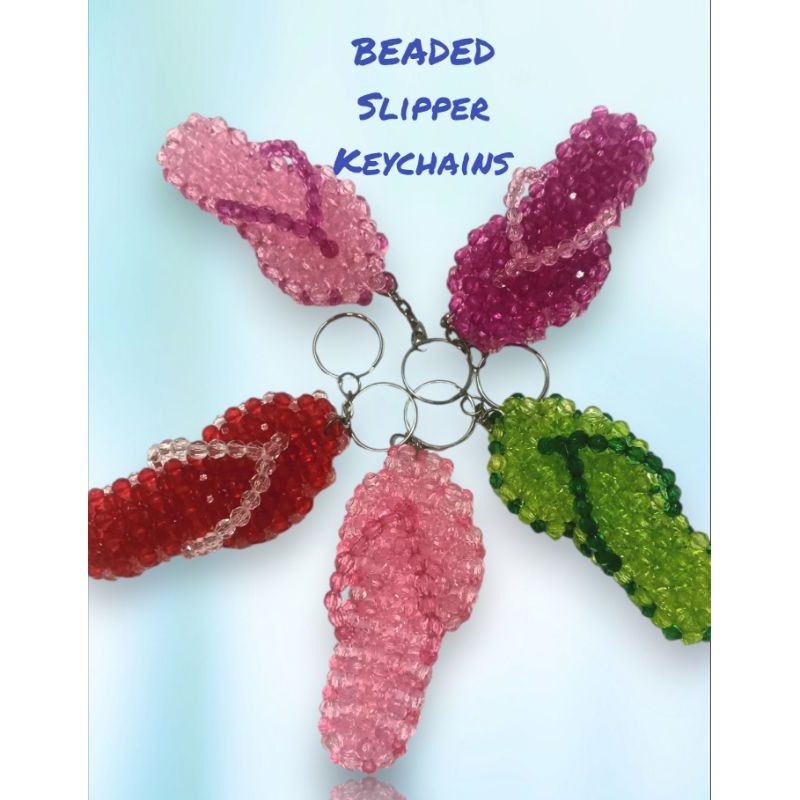 Beaded Slipper Keychains | Shopee Philippines