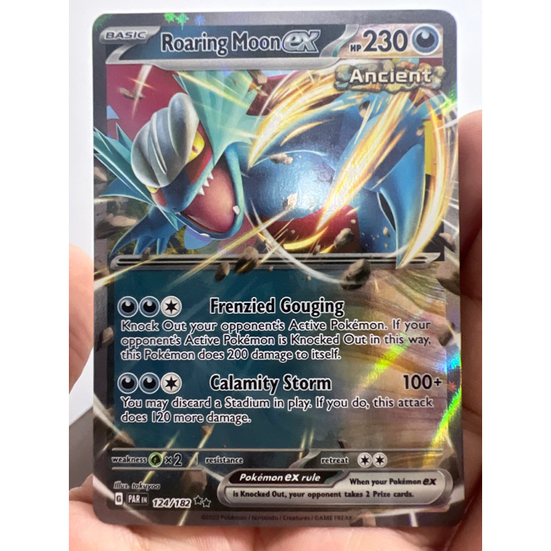 Roaring Moon ex - 124/182 - Ultra Rare Scarlet & Violet: Paradox Rift ...