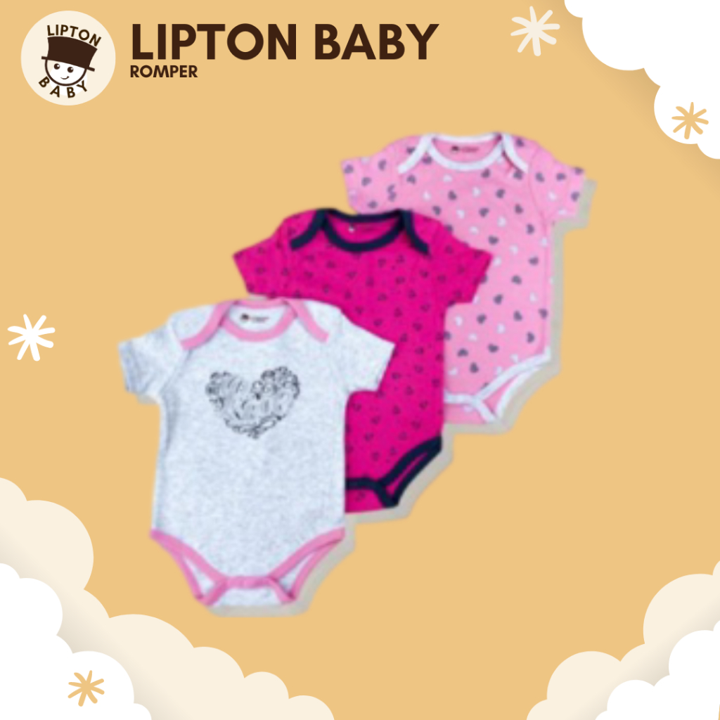 Lipton Baby Romper: Love Heart Design | Shopee Philippines