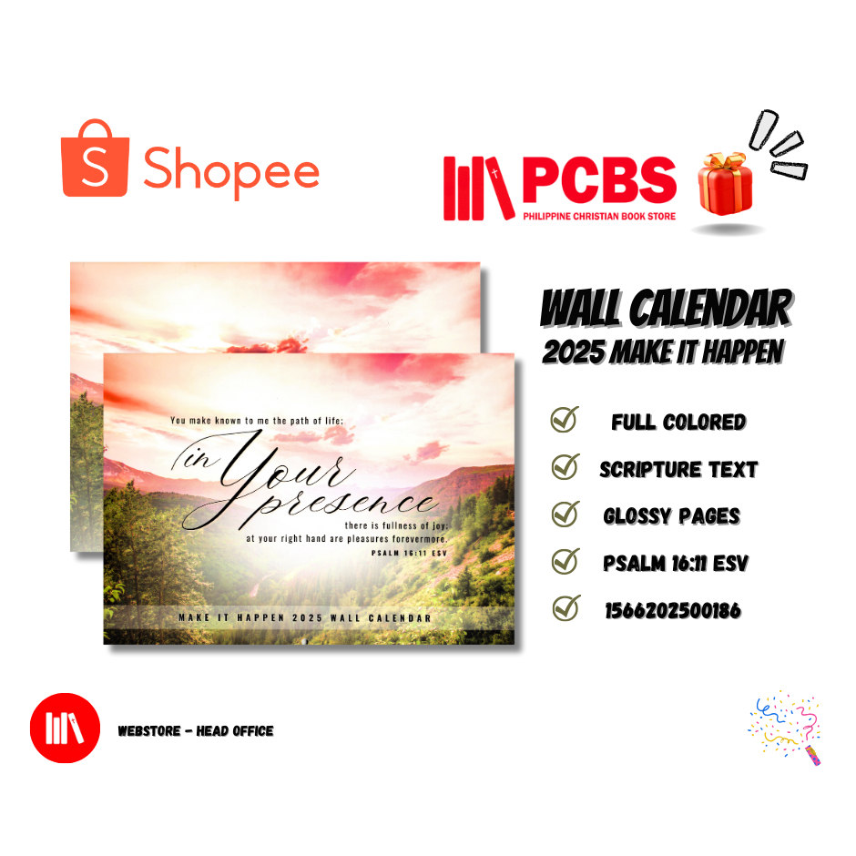 PCBS Wall Calendar 2025 (Scripture Text Wall Calendar) with Bible ...
