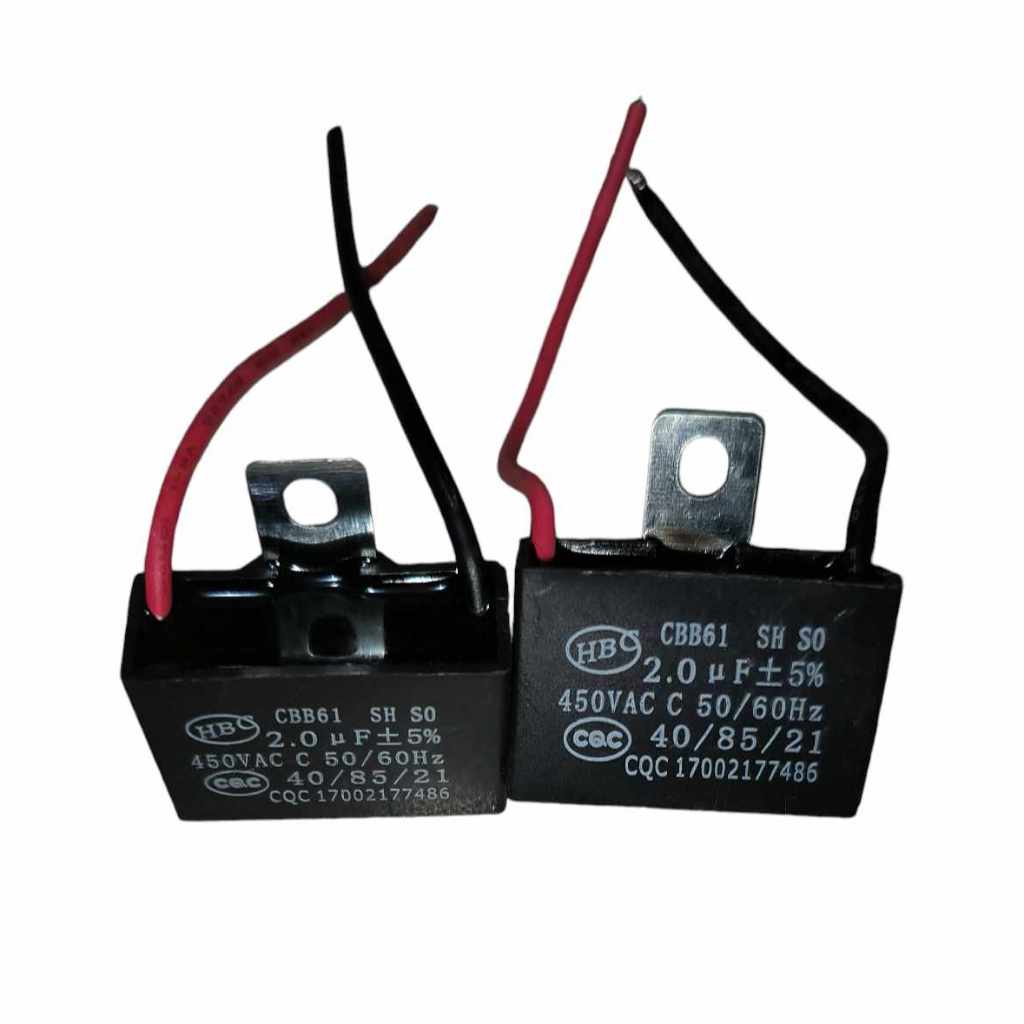 ELECTRIC FAN CAPACITOR W/ WIRE 1.2uf | 1.5uf | 1.8uf | 2uf 450v AC fan ...