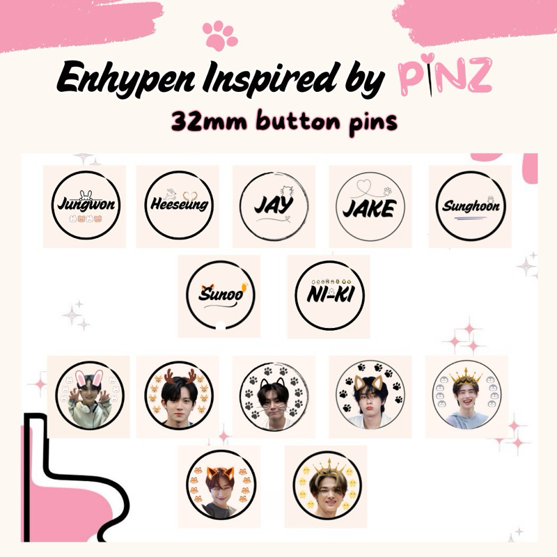 Enhypen Inspired 32MM button pins | Shopee Philippines
