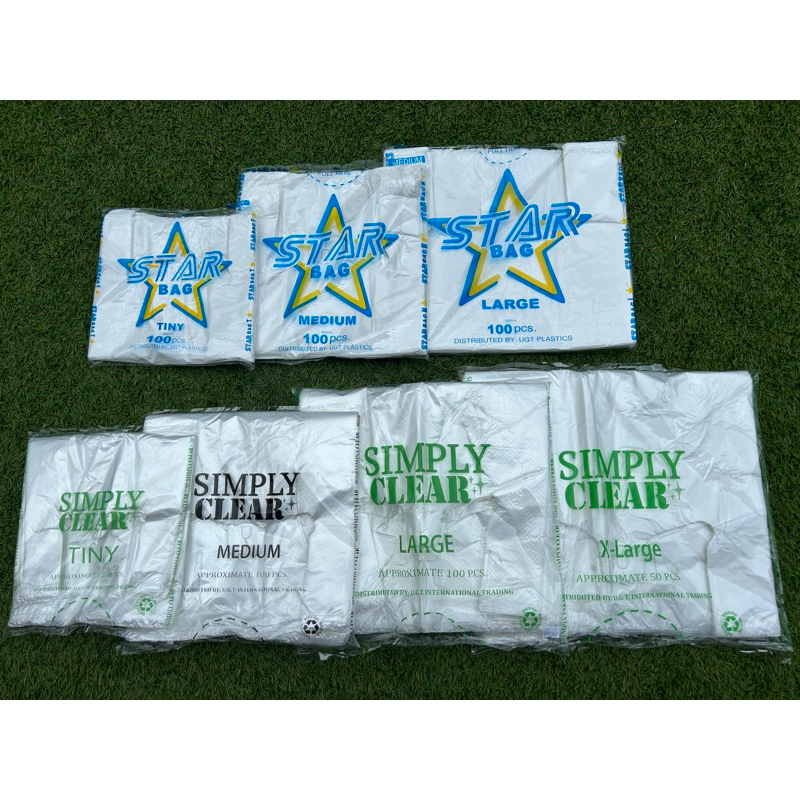 100/50 PCS Sando Bags White and Clear (Different Sizes Small to XL ...