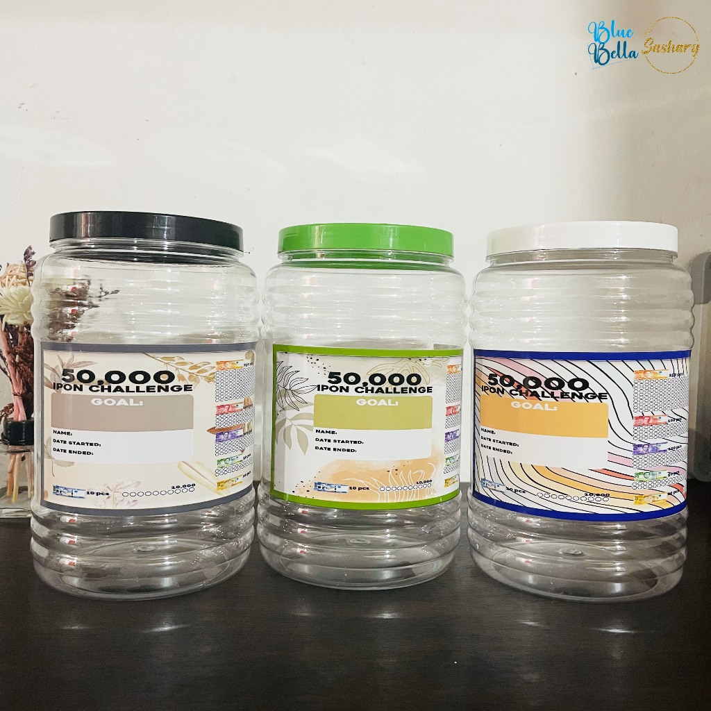 Aesthetic and Cute Goals Alkansya Ipon Challenge [Transparent Jar ...