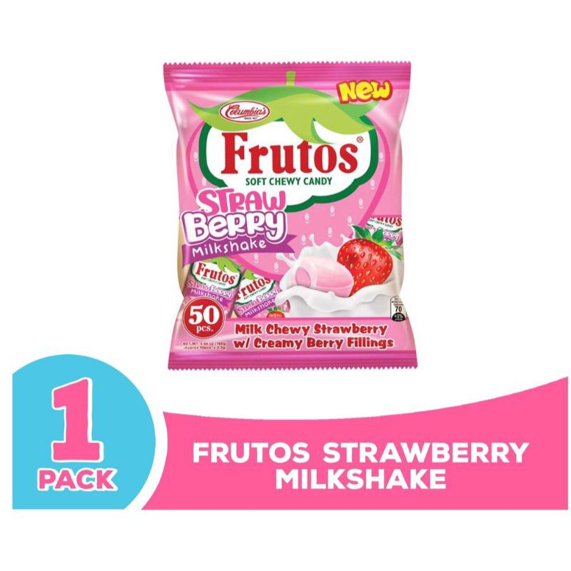 Frutos Strawberry and Milkshake Soft Candy | Shopee Philippines