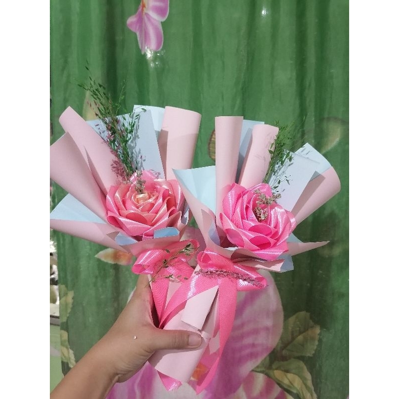 Satin Flower Bouquet for Teachers day, Birthday, Debut | Shopee Philippines