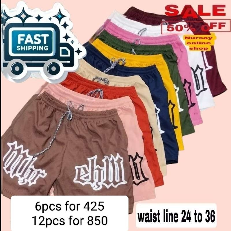waffle Short for adult unisex assorted colors 6pcs@12 pcs | Shopee ...