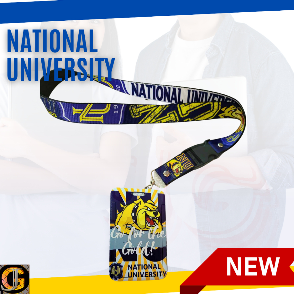 jg NU High Quality Strap Id Lace Lanyard National University Id Holder ...