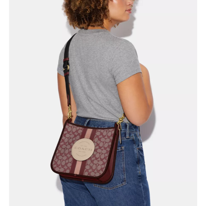 AUTHENTIC/ORIGINAL Coach Dempsey File Bag In Signature Jacquard With ...