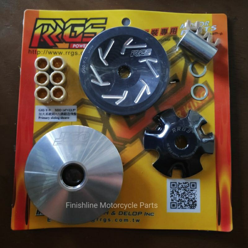 RRGS Big Racing 14° Pulley | 13.5° & 14° DriveFace Set For Mio Sporty ...