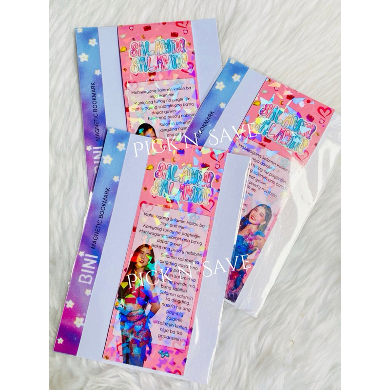 BINI MAGNETIC BOOKMARK (with sticker FREEBIES) | Shopee Philippines