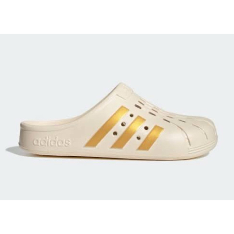 Adilette CLOGS Metallic Gold Wonder White Women Slip-on Comfort EVA ...