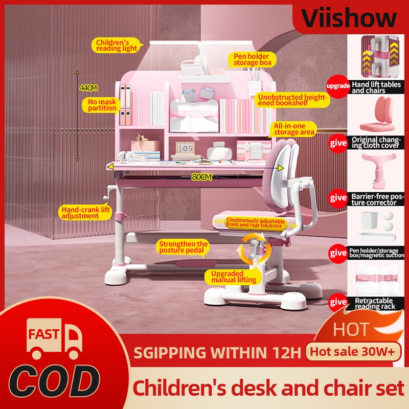 Luxury children's study desk set homework table for kid and students ...