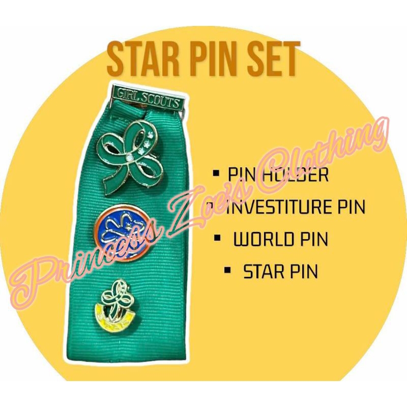 Star Pin Set (Pin Holder, Investiture Pin, World Pin & Star Pin ...