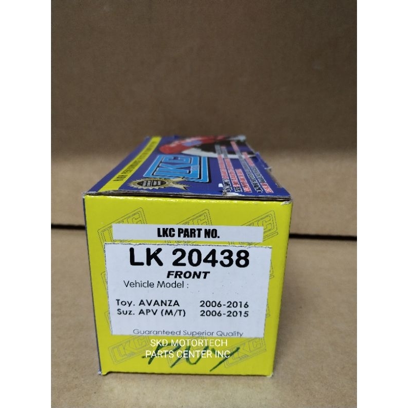 Brake Pad (Toyota Avanza 2006-2017)/(Suzuki APV) (LKC BRAND) | Shopee ...