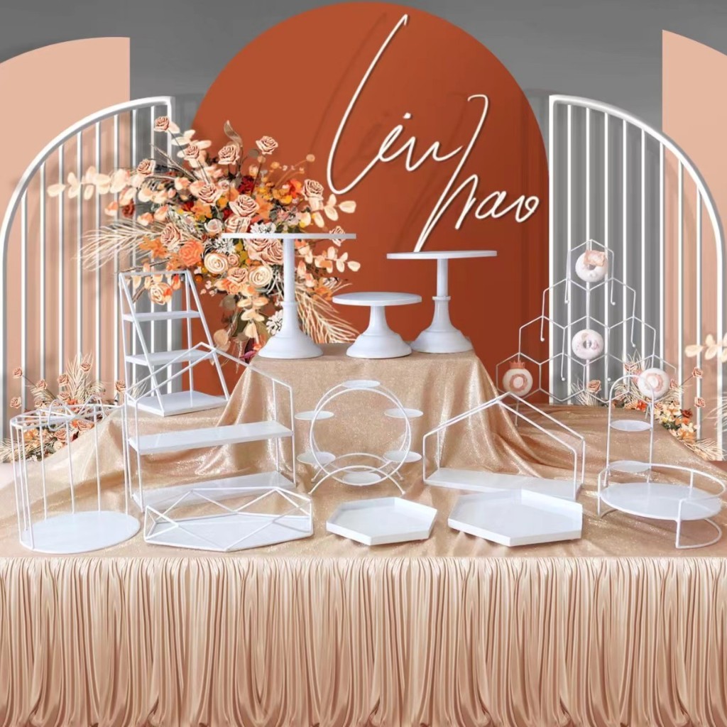 8-Piece White Multi-Tier Cake Stand | Ideal for Family Gatherings ...