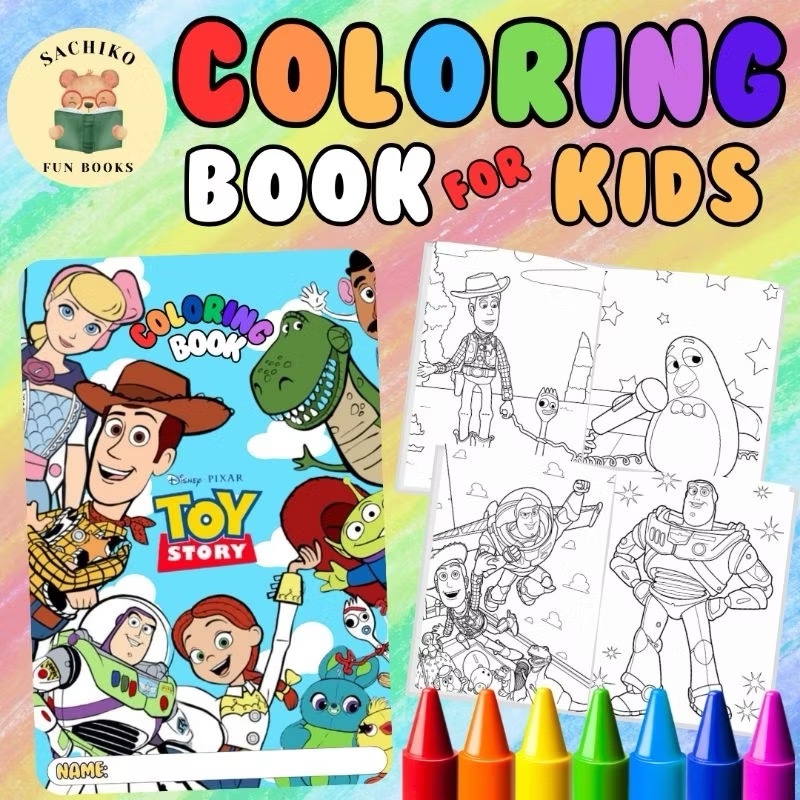 DISNEY PIXAR TOY STORY COLORING BOOK SACHIKO FUN BOOKS | Shopee Philippines