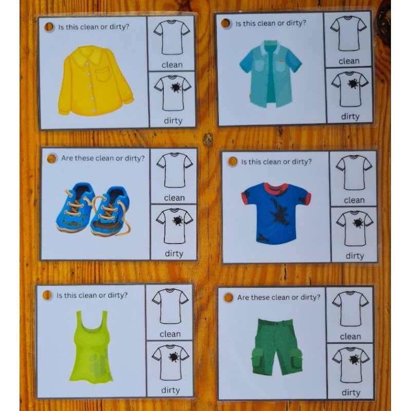 Life Skills dirty or clean clothes sorting activities for special ...