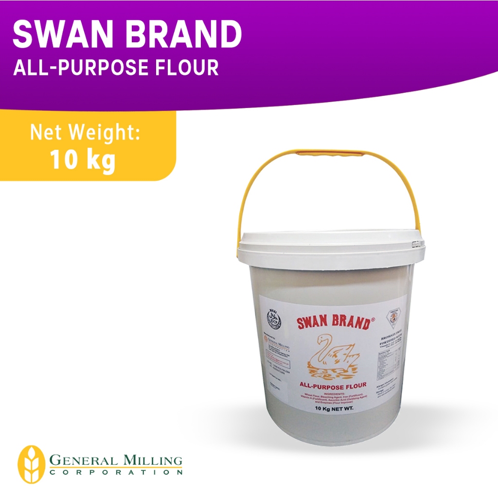 Swan brand All-Purpose Flour 10kg Pail | Shopee Philippines