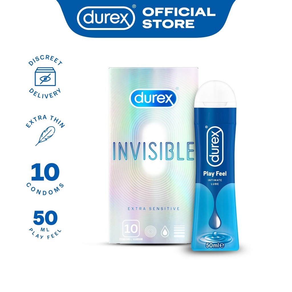 Durex Invisible 10s with Play Feel 50ml | Shopee Philippines