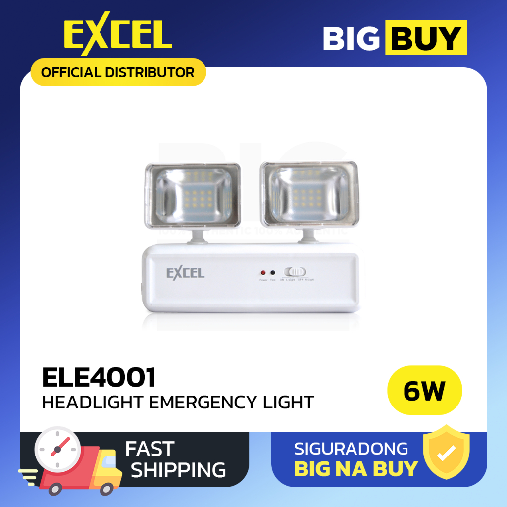 Excel - LED Rechargeable Li-Ion Emergency Light - Boxhead (ELE4001 ...