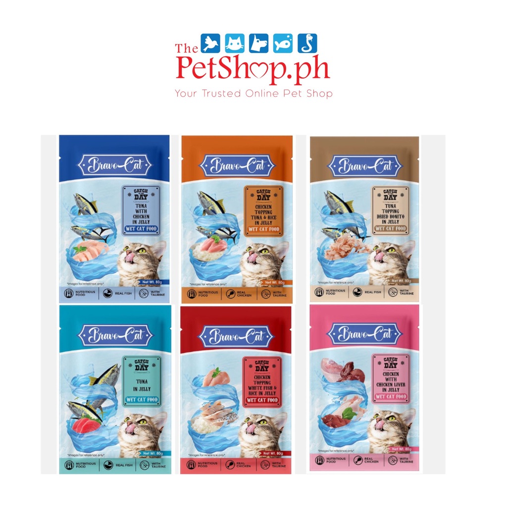 Bravo Wet Cat Food Poach 80g | Shopee Philippines