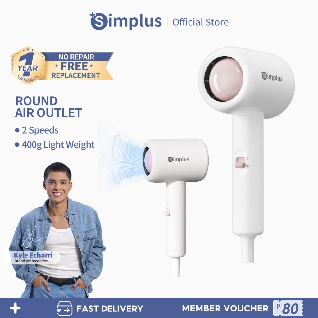Simplus Hair Dryer 2 Speed Options 1000W For Fast Drying | Shopee ...