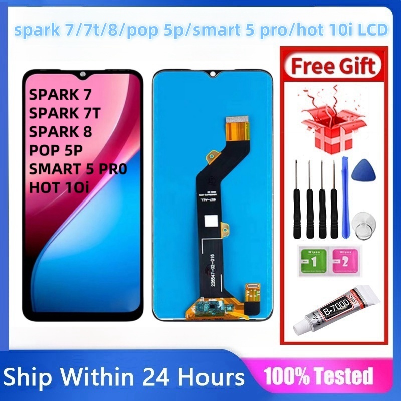 ORIG LCD FOR SPARK 7 SPARK 7T KF6P SPARK 8 KG6 POP 5P BD3 SMART 5 PRO ...