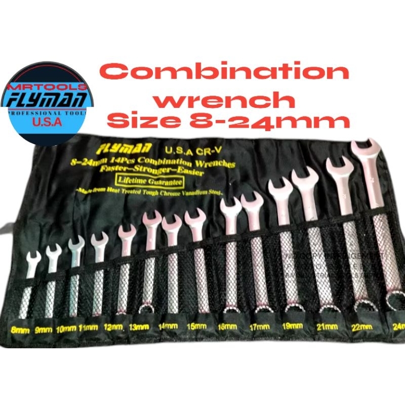 flyman original tools combination wrench se 14pcs 8-24mm | Shopee ...
