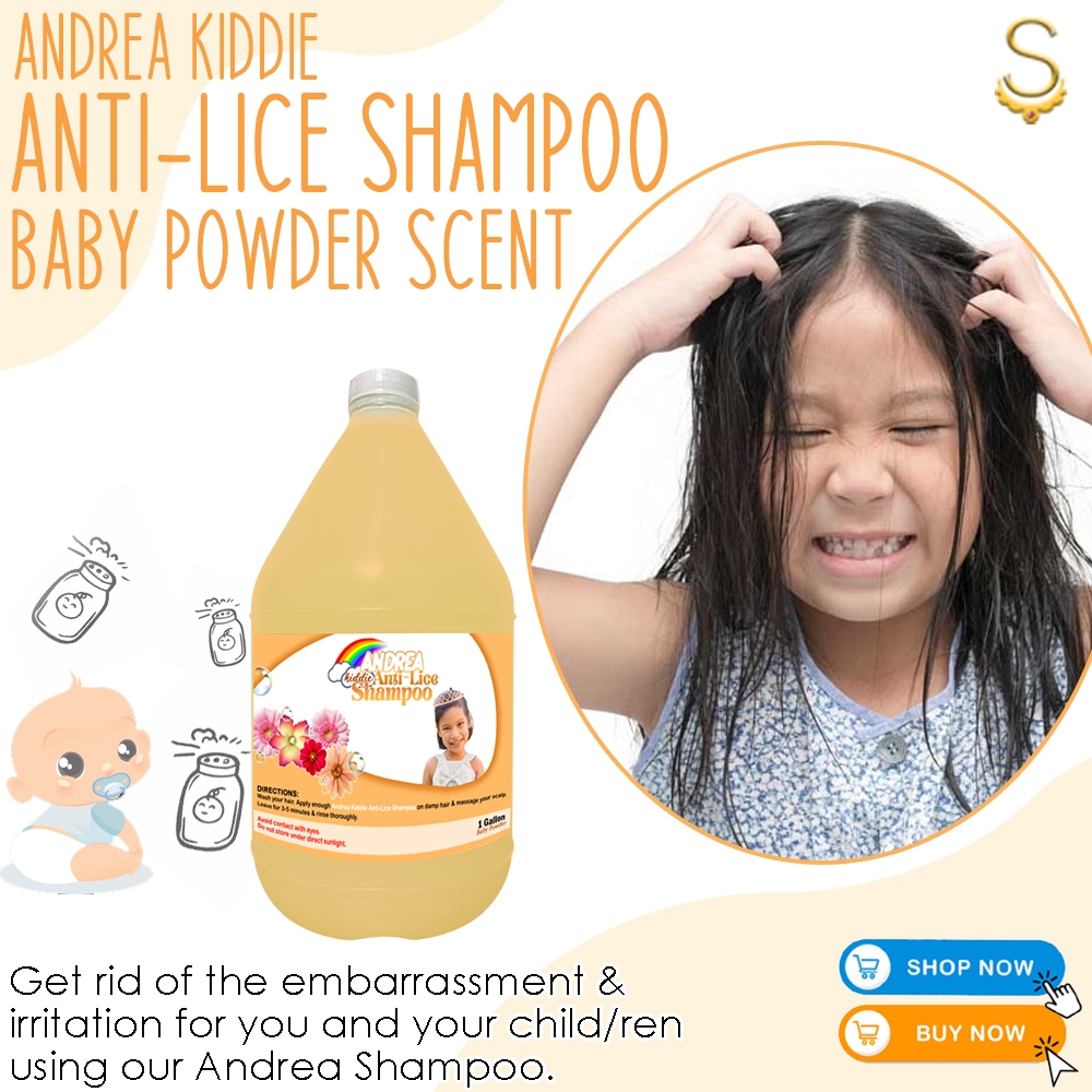 Andrea Anti-Lice Kiddie Shampoo 1Gallon Baby Powder Scent ( PANGTANGGAL ...