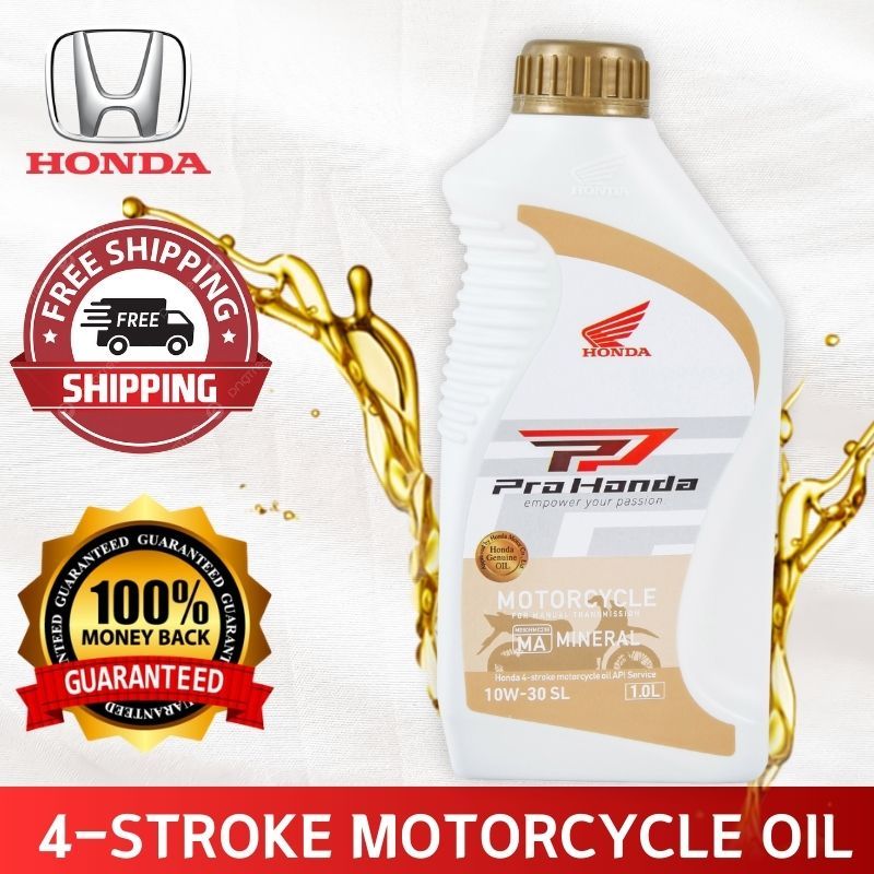 MOTORCYCLE Pro Honda Genuine oil SL 10W30 MA MINERAL 1L | Shopee ...
