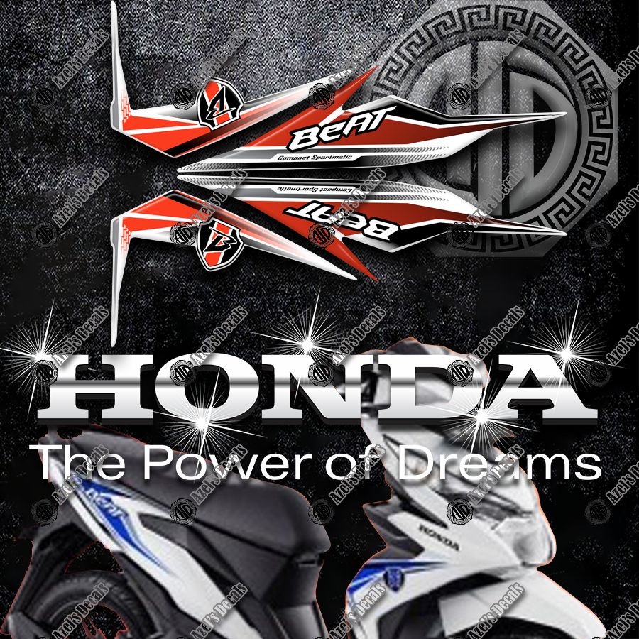 006 HONDA BEAT 110 FI V2 STOCK DECALS STICKER FOR MOTORCYCLE PARTS AND ...