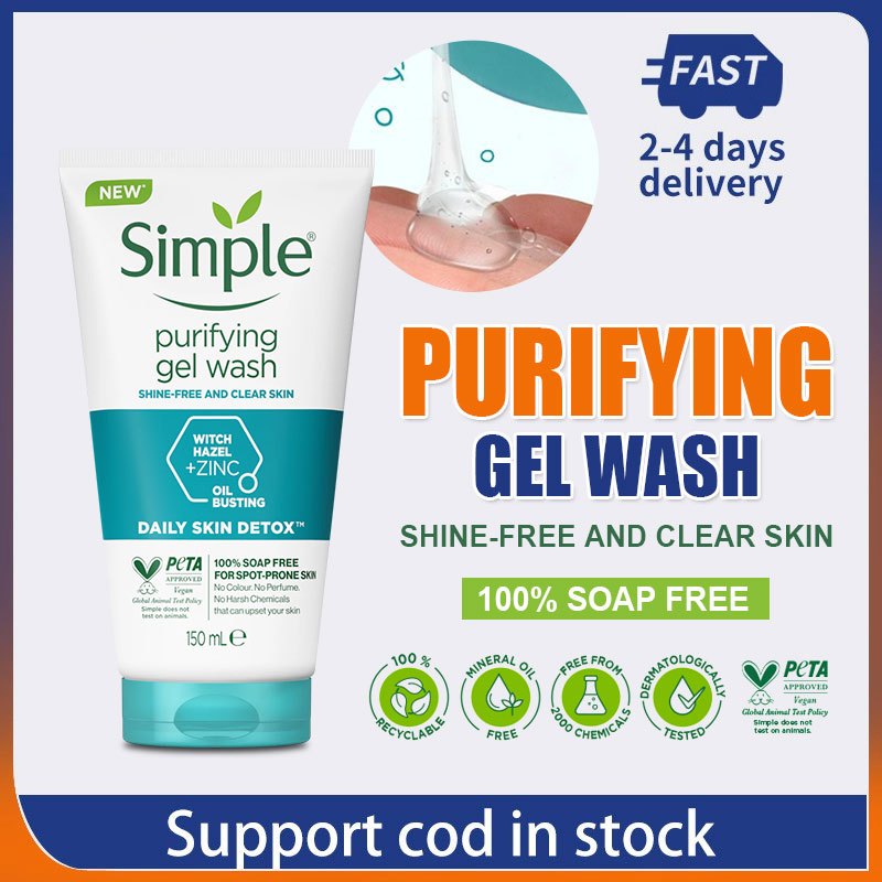 Simple Daily Skin Detox Purifying Facial Wash Cleanser For Oily Prone ...