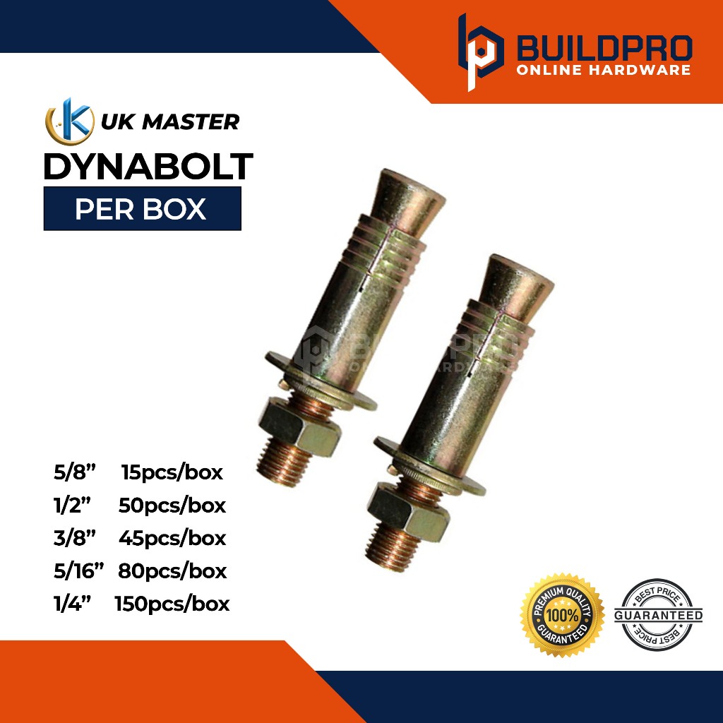 UK MASTER DYNA BOLT (PER BOX) | Shopee Philippines