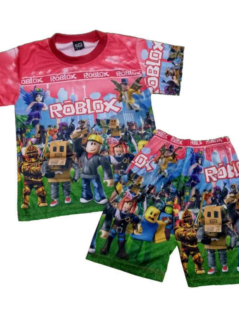 Terno for kids Boy Roblox Character T-Shirt | Shopee Philippines