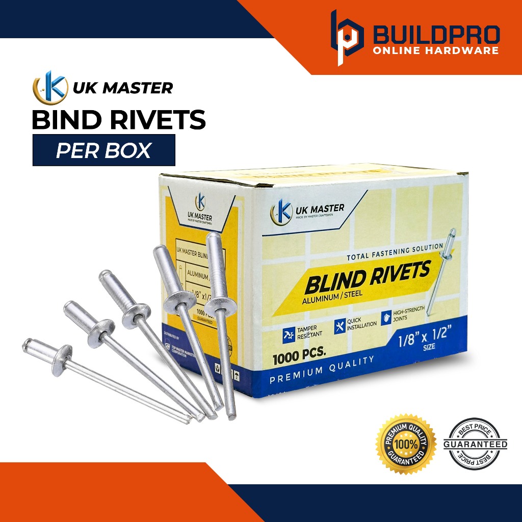 UK MASTER Blind Rivets (Per Box) | Shopee Philippines