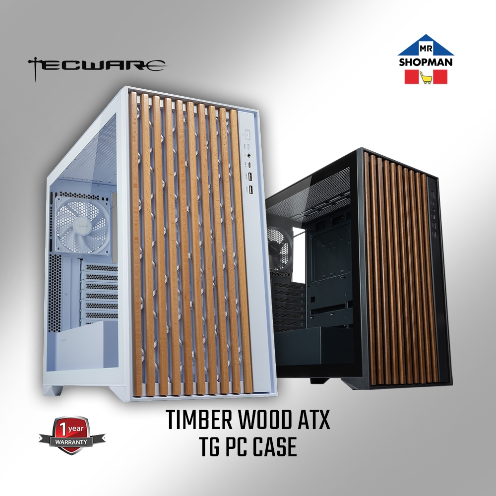 Tecware Timber ATX Wood Front Panel Mesh TG PC Case | Shopee Philippines