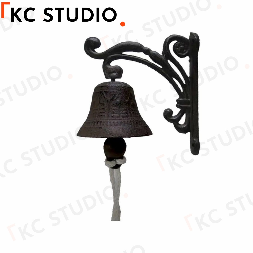Vintage Cast Iron Door Bell Wall Antique Front Gate Bell Traditional ...
