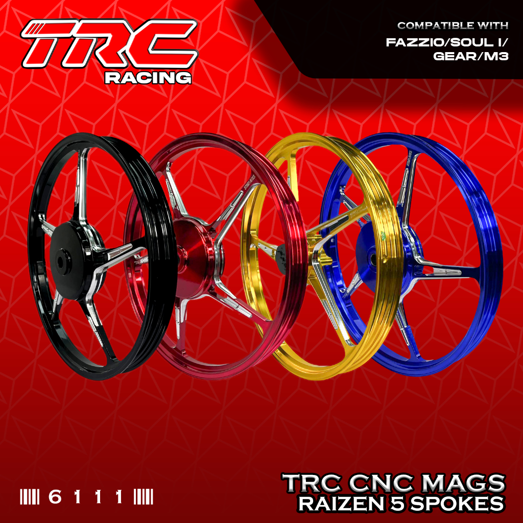 TRC CNC Mags Raizen 5 Spokes Malaysian Concept (1.4 F x 1.4 R x 17) for ...