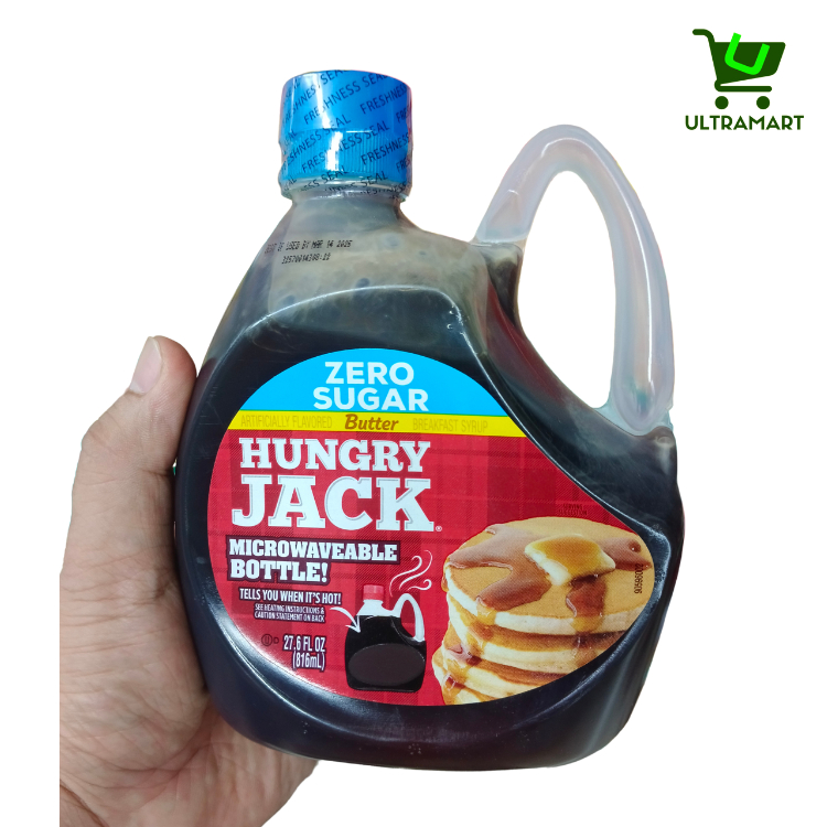 Hungry Jack Zero Sugar Butter Breakfast Syrup (816ml) For pancakes ...