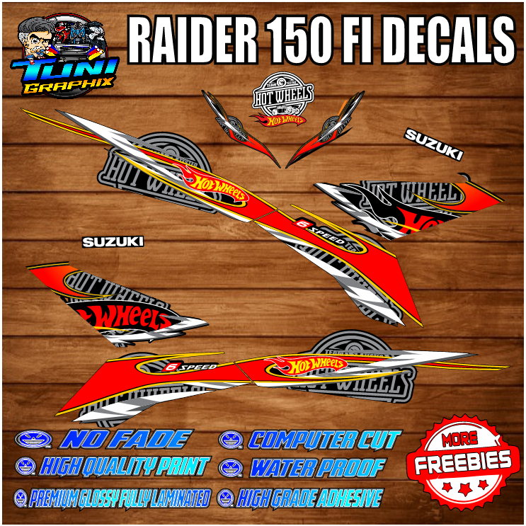 RAIDER 150 FI HOTWHEELS MODERN STICKER DECALS | Shopee Philippines