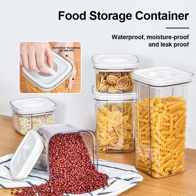 Airtight Container Twist Lock Storage Container Lid Dry Food Leak Proof ...